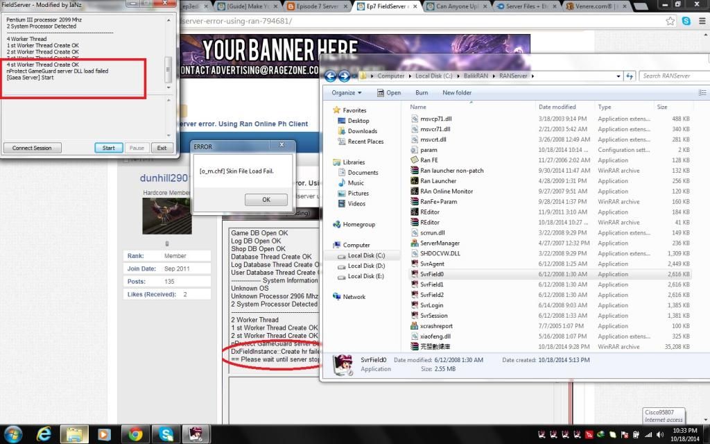 Field Server Error Can someone Help me pls. | RaGEZONE - MMO Development Forums